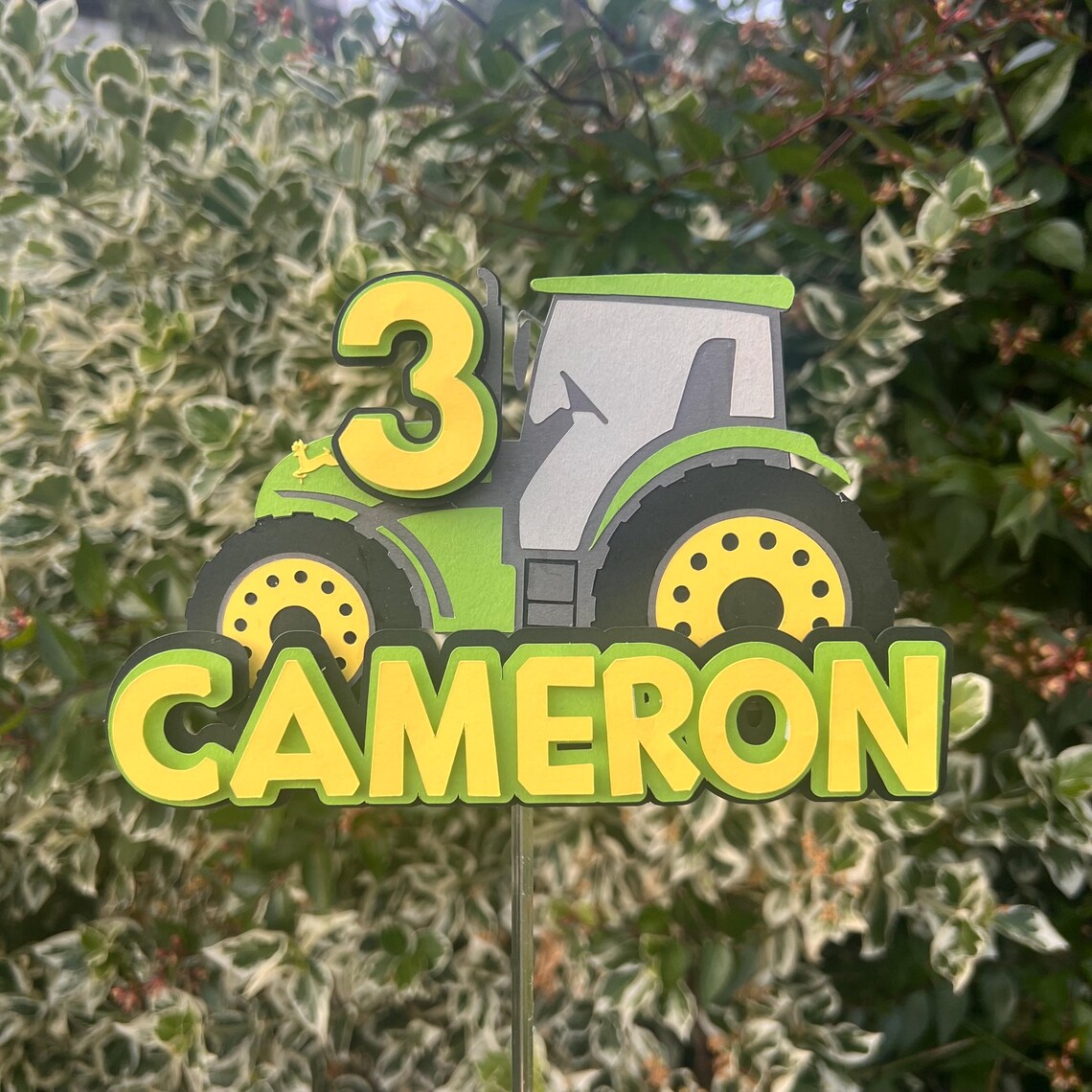 Personalised Tractor Cake Topper | Tractor Fan | Cake Topper | Boy ...