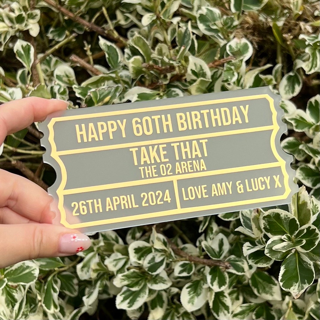 Acrylic Gift Voucher With Message | Frosted Clear Acrylic Ticket ...