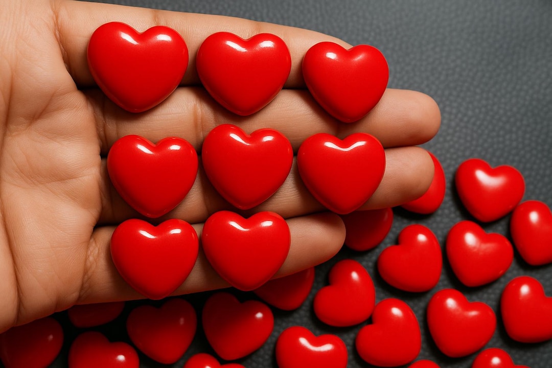 Red Coral Hydro Gemstone Heart Cabochons, 20 Mm, Jewelry Making Lot - Etsy