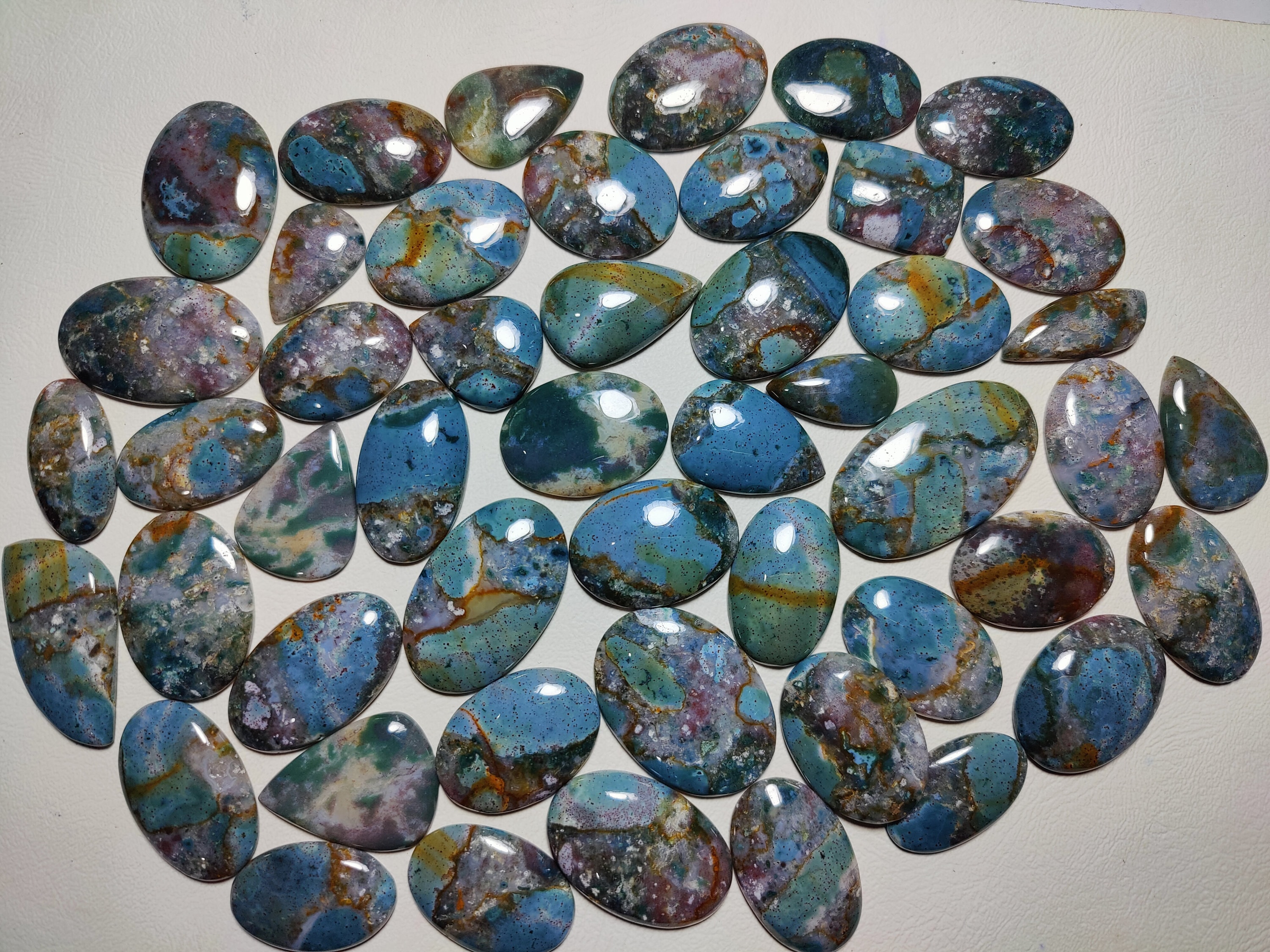 Beautiful Sky Blue Honey Dendrite Opal Mix Shape and Size Bulk Lot ...