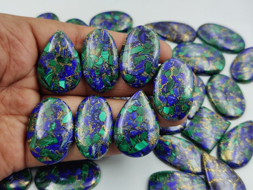 Beautiful Azurite Malachite Copper Gemstone for Making Jewelry, Mix ...