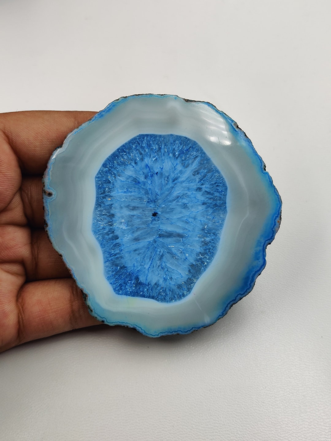 Natural Sky Blue Slice Agate Gemstone Beautiful Sky Blue Slice Agate ...