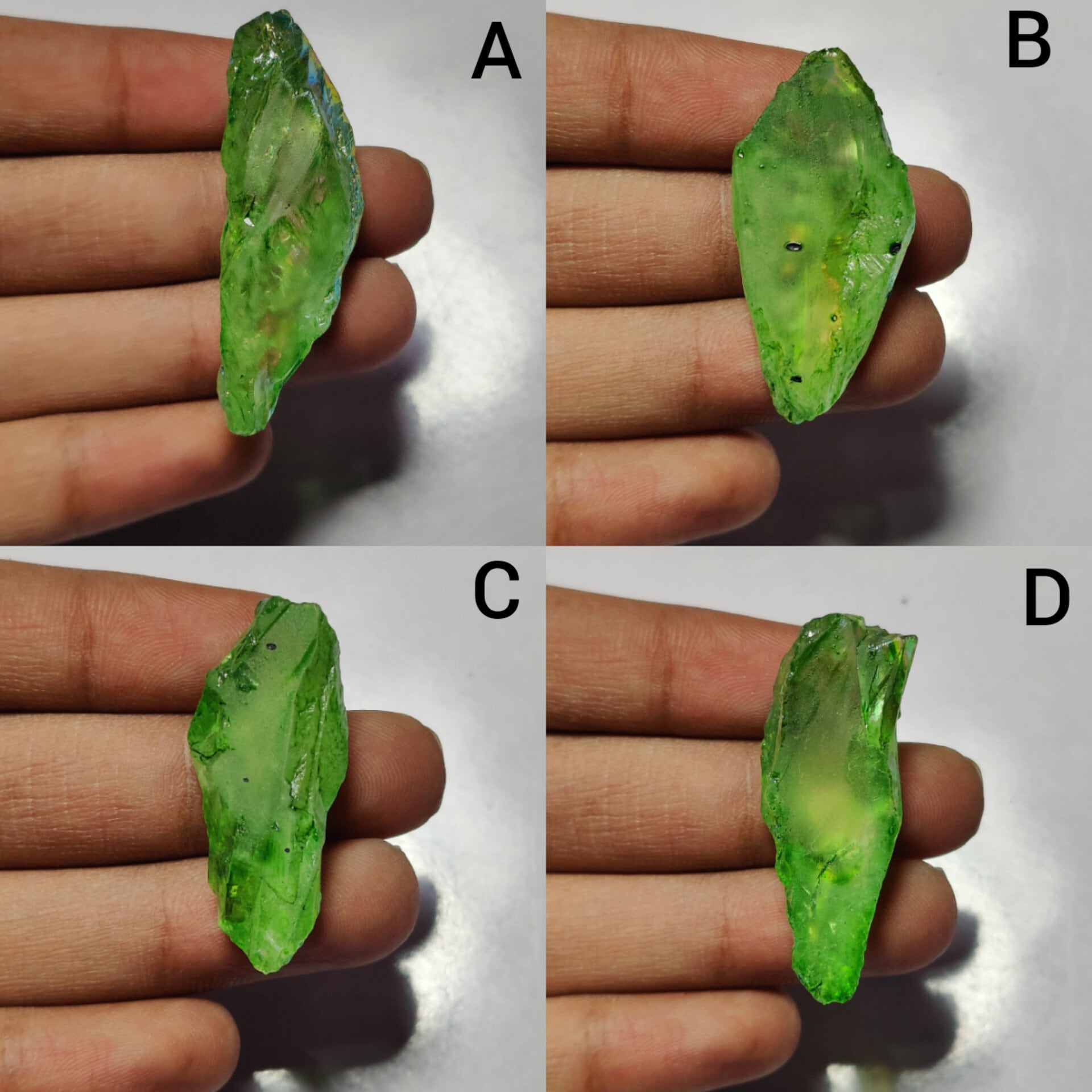 Beautiful Crystal Green Titanium Shards Use for Making - Etsy