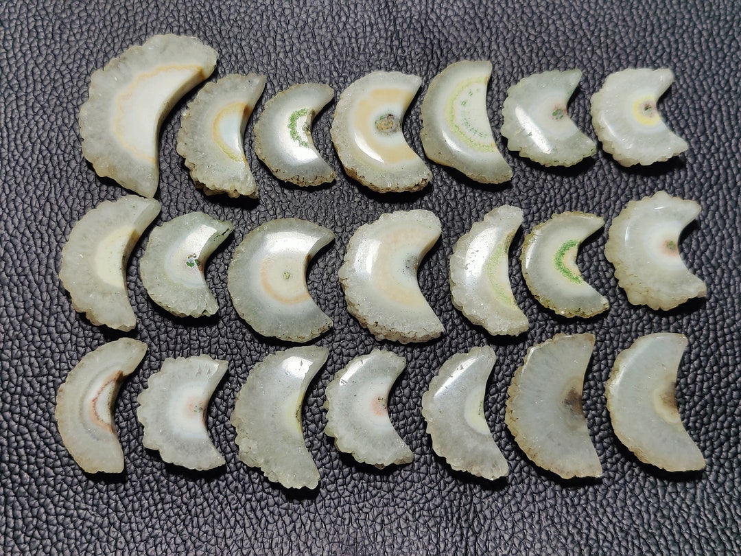 Unique Half Moon Shape Solar Quartz Gemstone, Quartz Cabochon Wholesale ...