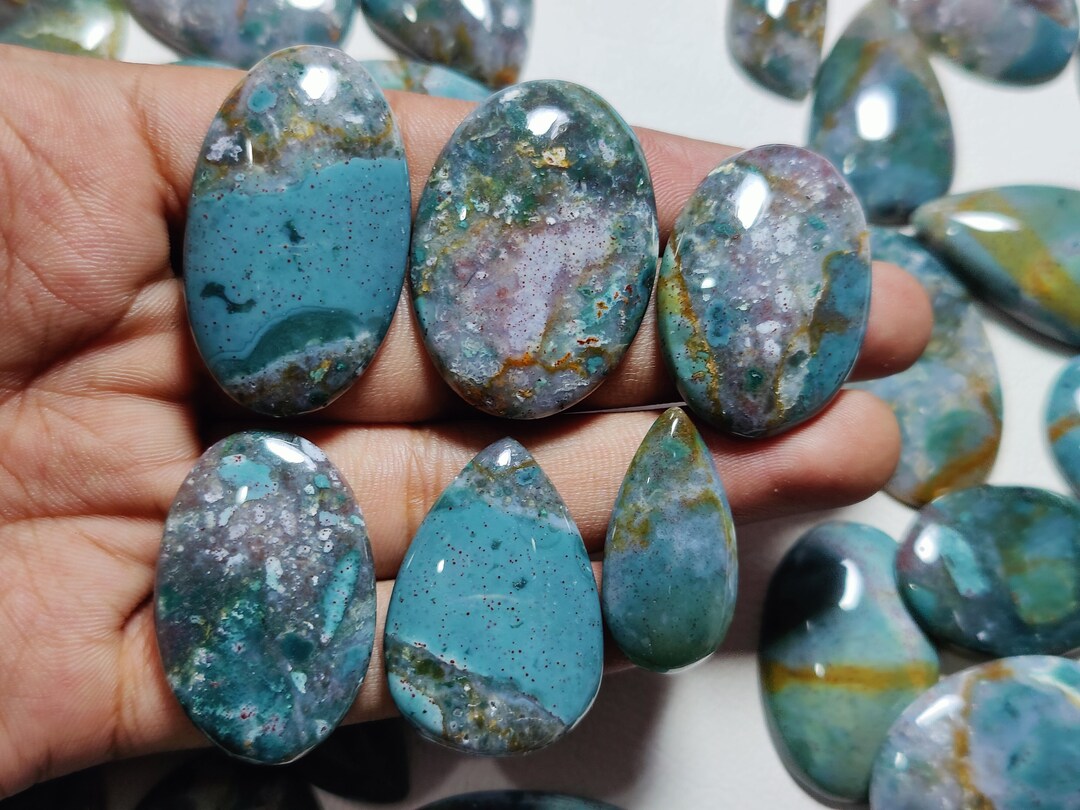 Beautiful Sky Blue Honey Dendrite Opal Mix Shape and Size Bulk Lot ...