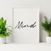 Mind PRINT Wall Art, Quote Print, Typography, Custom Quote Design ...