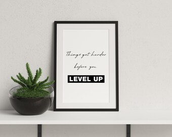 Level up Poster - Etsy