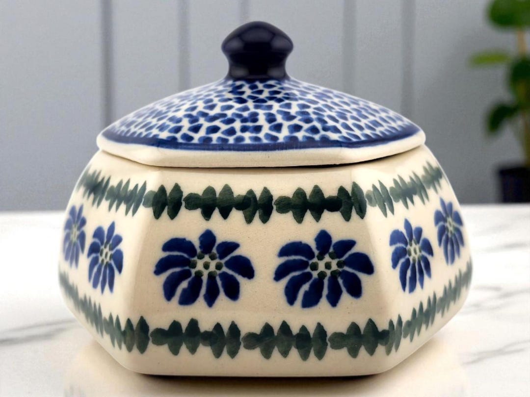 Polish Pottery Hexagon Trinket Box, Ceramika Artystyczna, Marked, Made ...