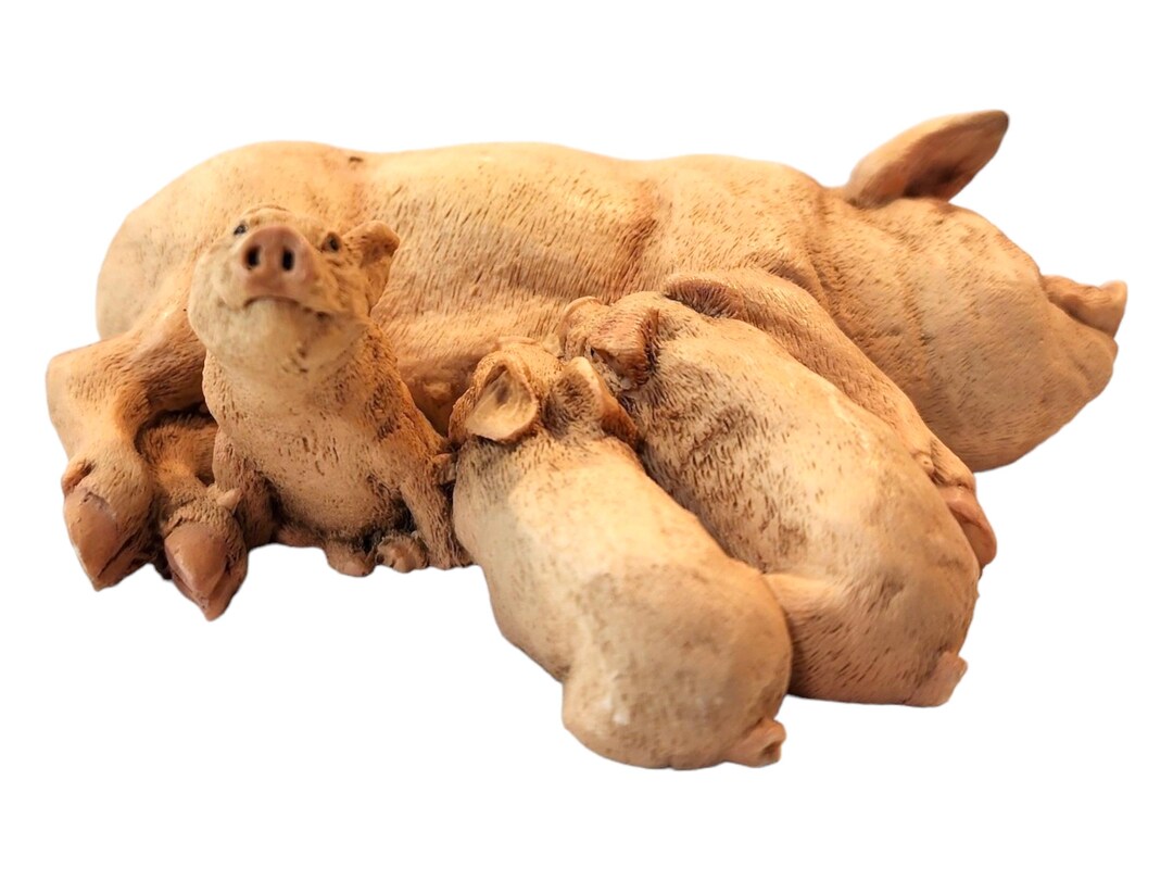 Vintage Castagna Sow and Litter of Piglets Figurine, 1988, Made in ...