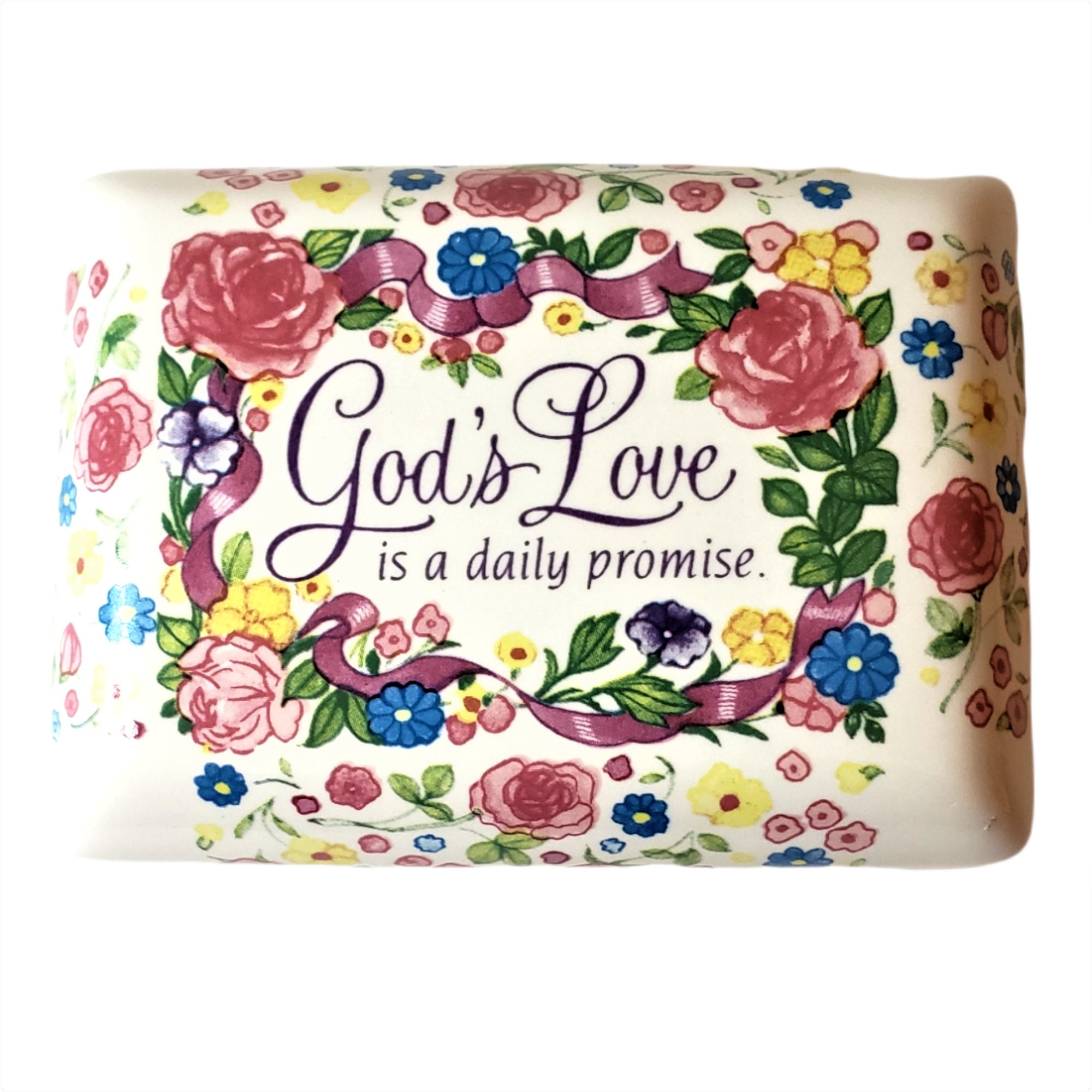 Vintage Dayspring Trinket Box Card Holder, god's Love is a Daily ...