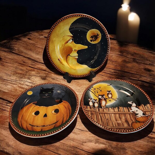Halloween Plates - Etsy