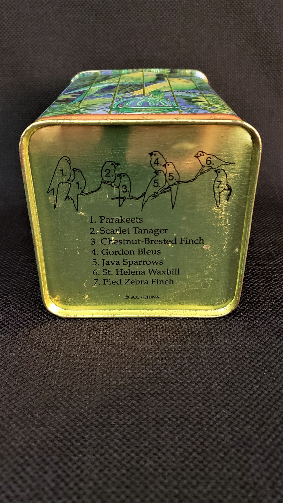 Vintage Bird Tin with Finial SCC Tin Birds in Cage Birds on | Etsy