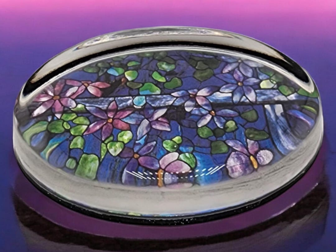 Colorful Flowers Paperweight Illuminated Flowers, Felt Bottom, Glass - Etsy