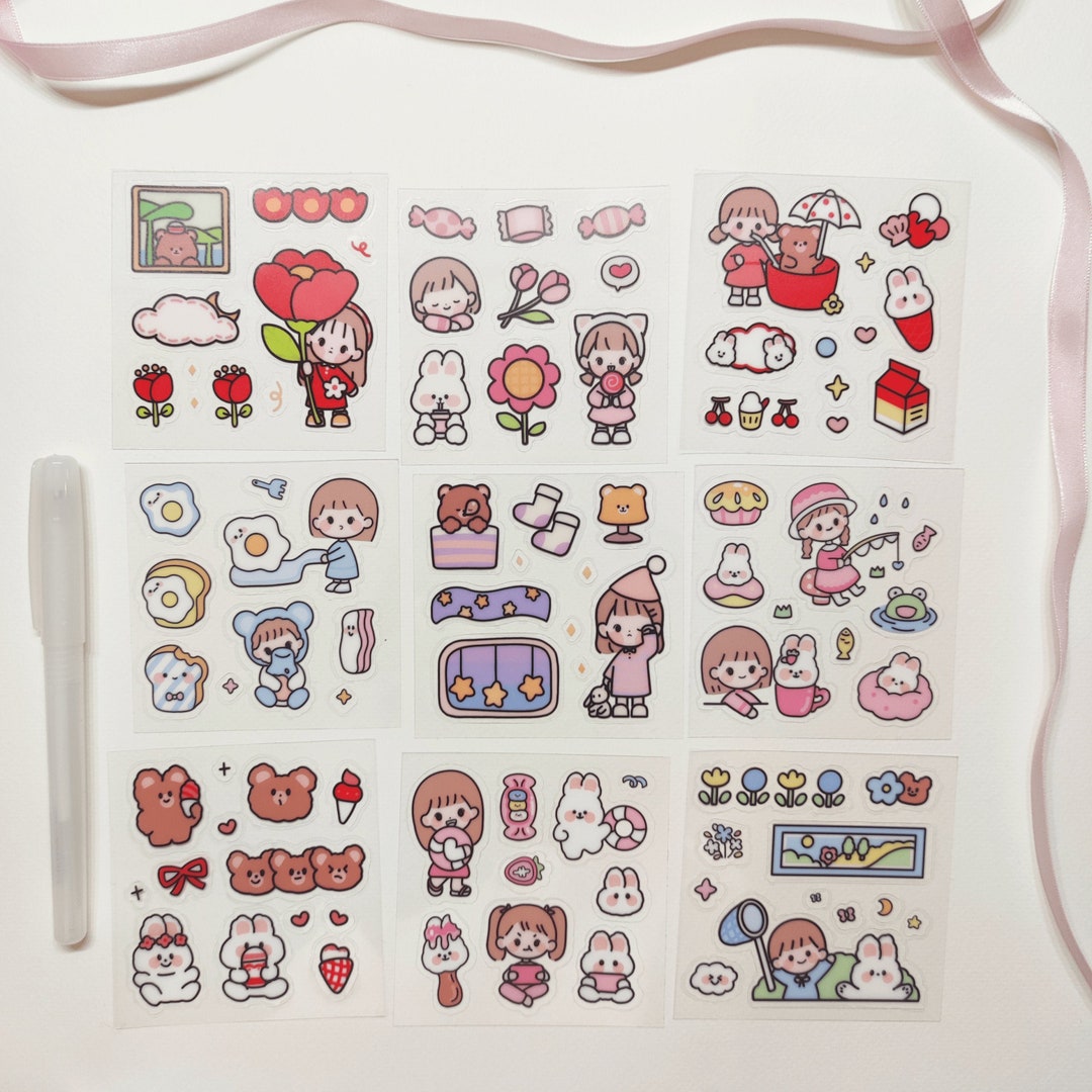 Cute Mini Sticker Sheet Mystery Grab Bag (korean & Kawaii) #2 - Etsy