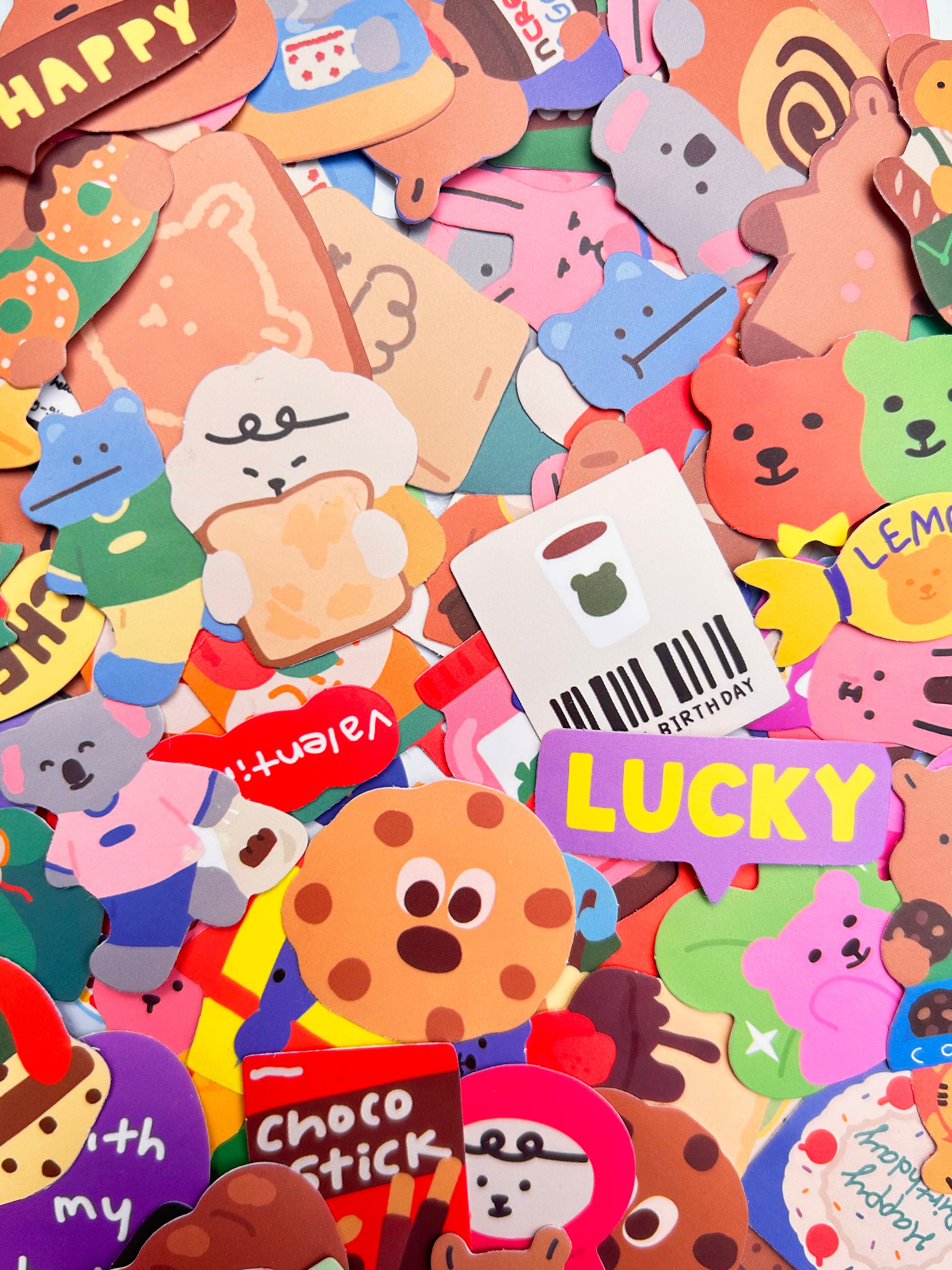 Sticker Flake Pack Planner Laptop Water Bottle Decal (cute Korean Retro ...