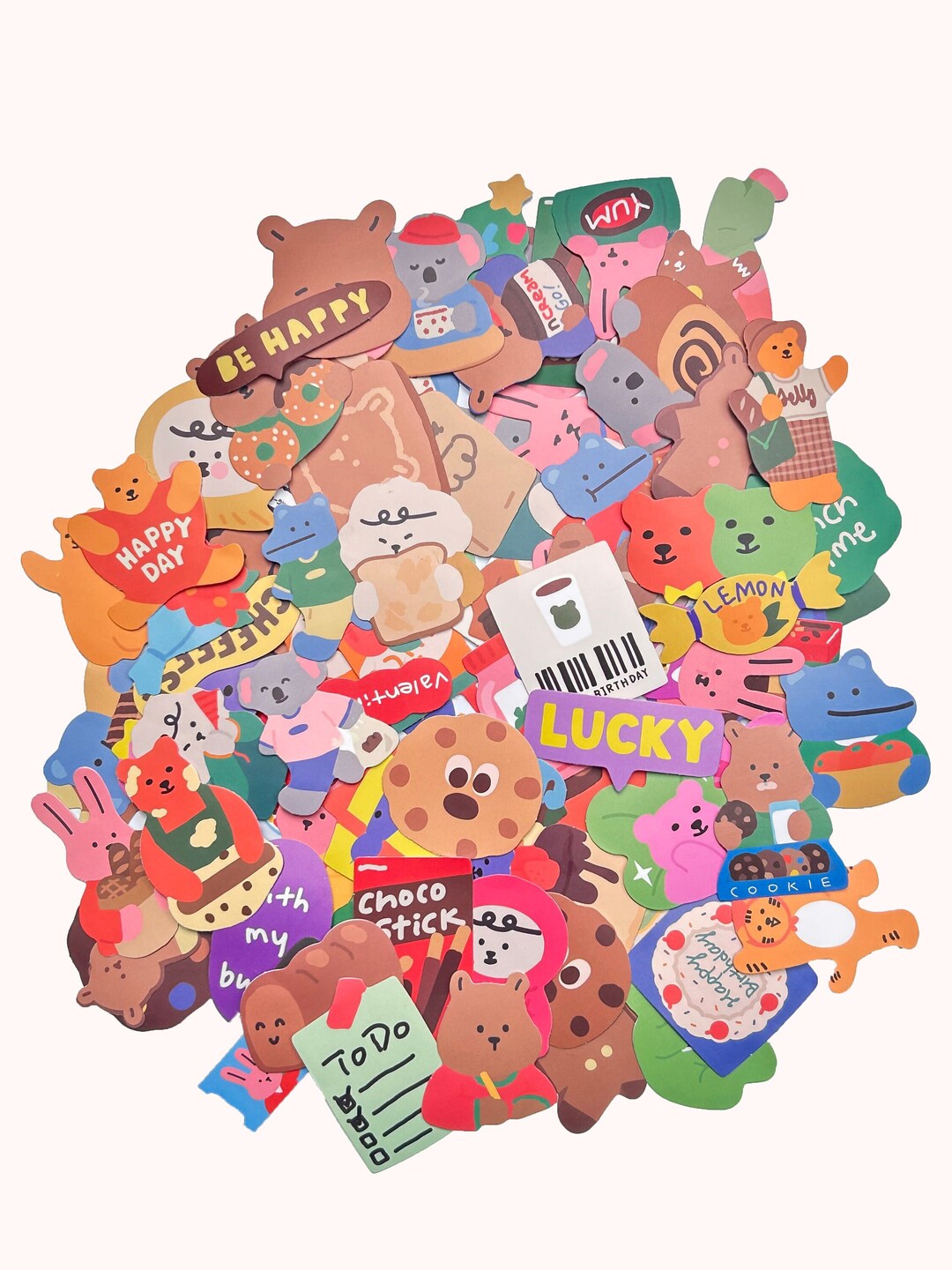 Sticker Flake Pack Planner Laptop Water Bottle Decal (cute Korean Retro ...