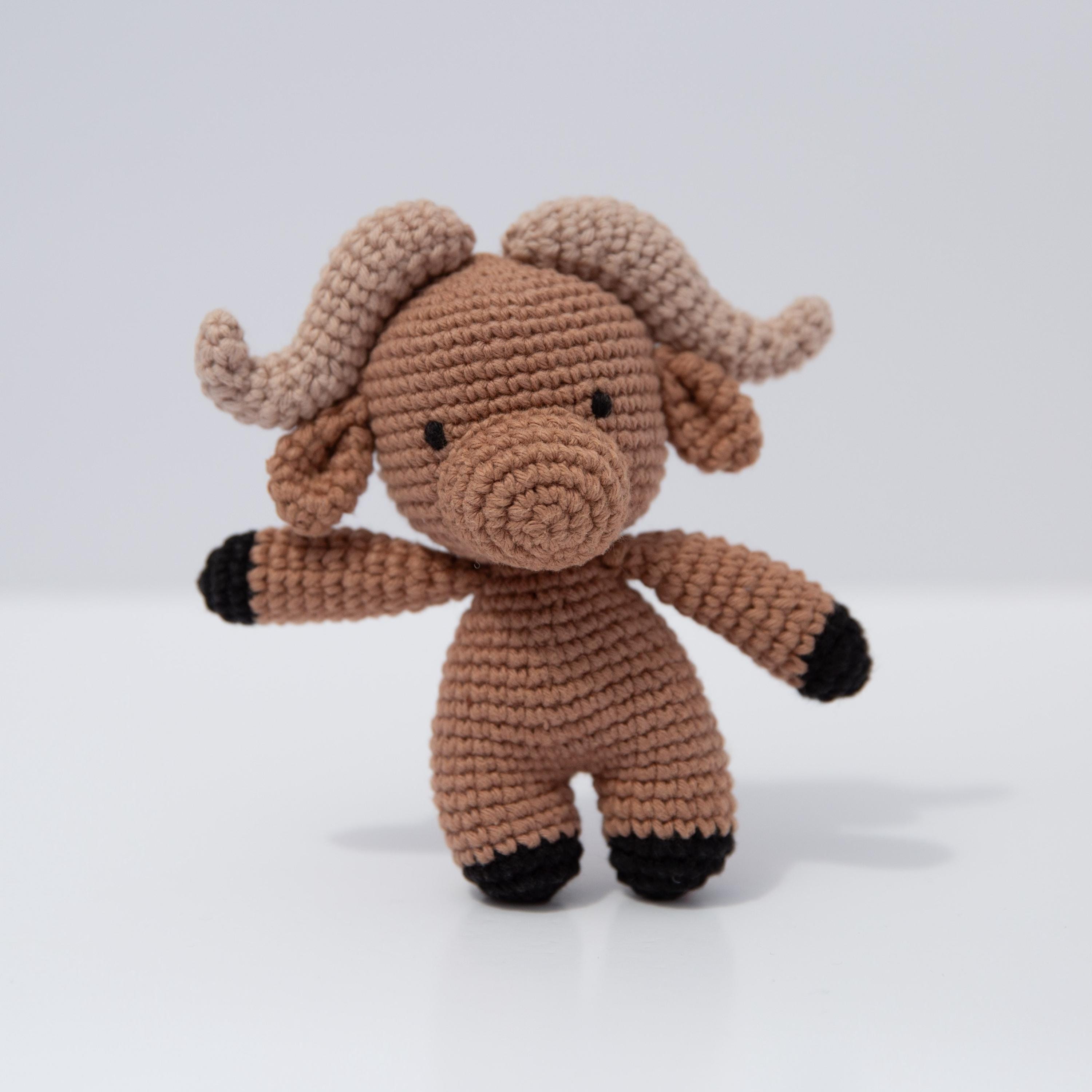 Crochet Buffalo - Handmade Crochet Animal Toys - Etsy UK