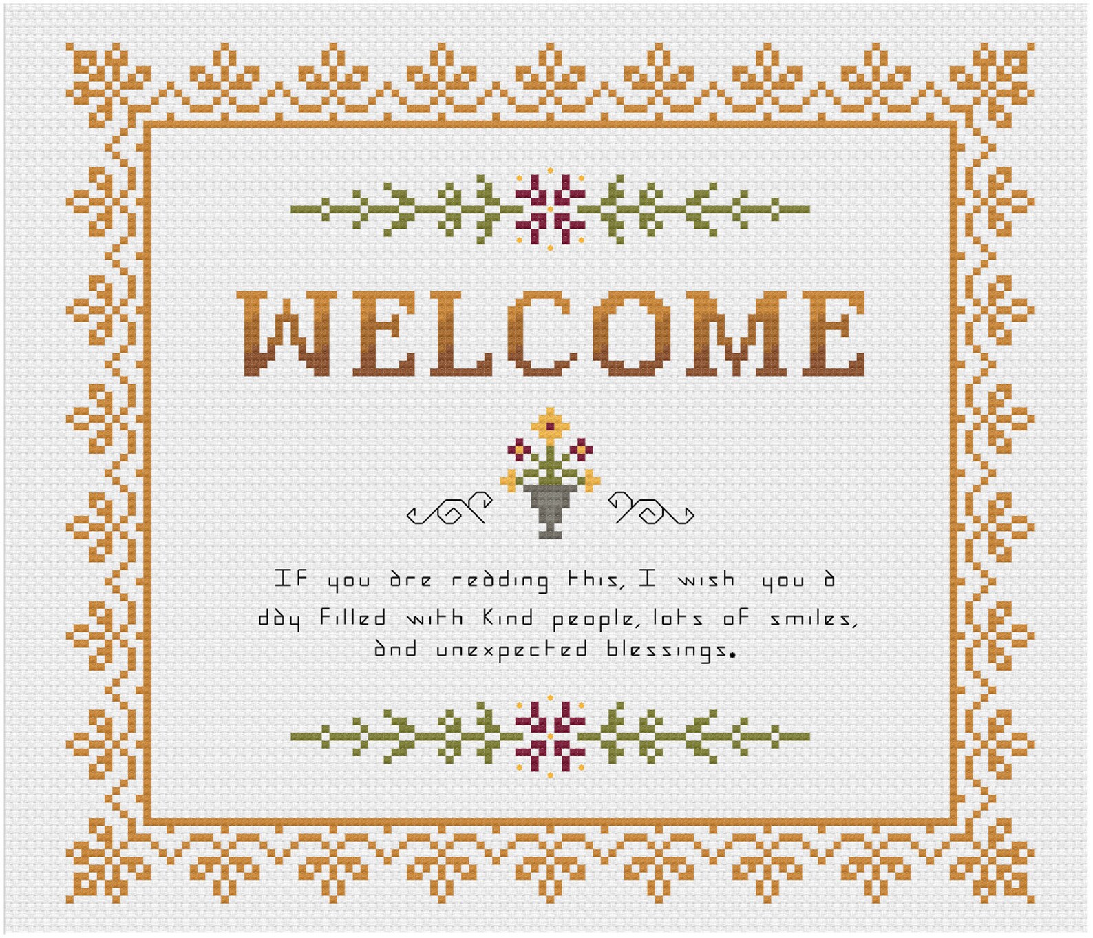 Unexpected Blessings Counted Cross Stitch Pattern PDF Great Beginner's ...
