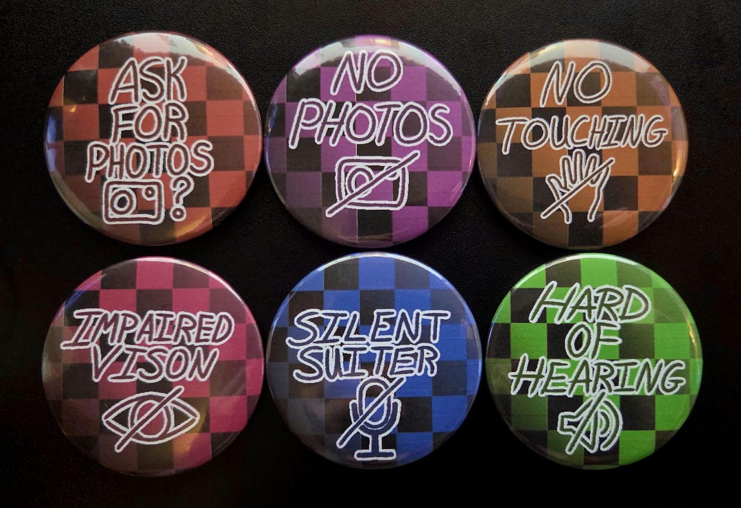 Fursuit and Cosplay Warning Pins (58mm) - Etsy