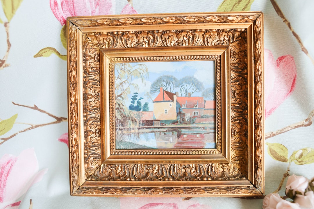 Anthony Procter Original Oil Painting of Hall Farm, Cambridge: Well ...