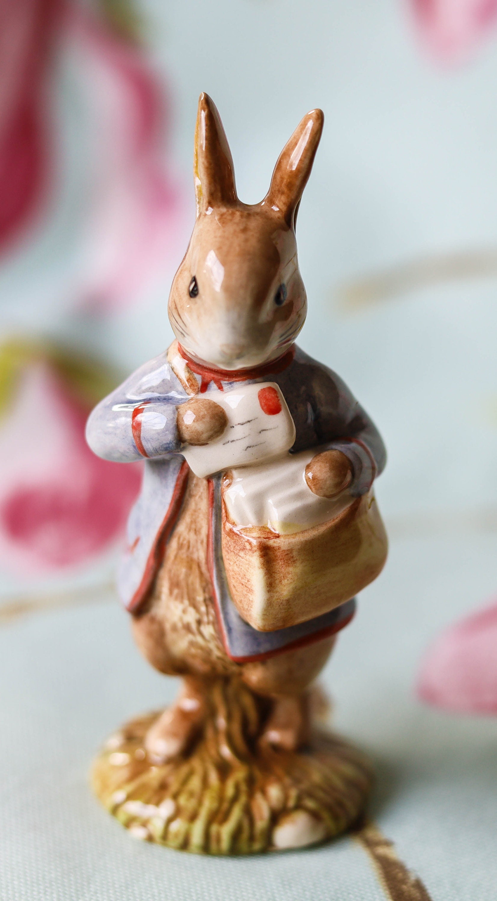 Royal Albert Peter Rabbit with post bag (Beatrix Potter): rare