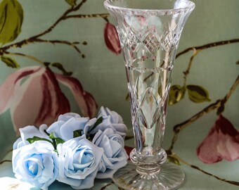 Stuart Crystal Vase - Etsy