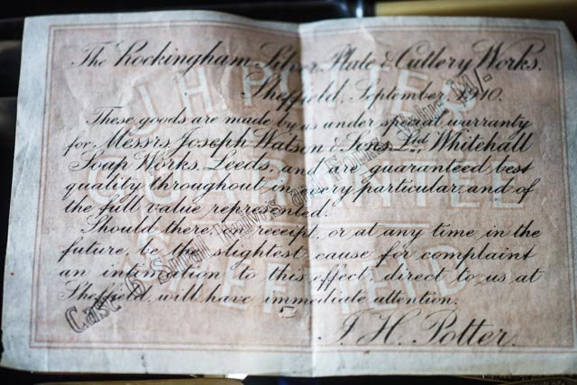 Edwardian boxed cutlery set : J H Potter Sheffield (1910) with original ...