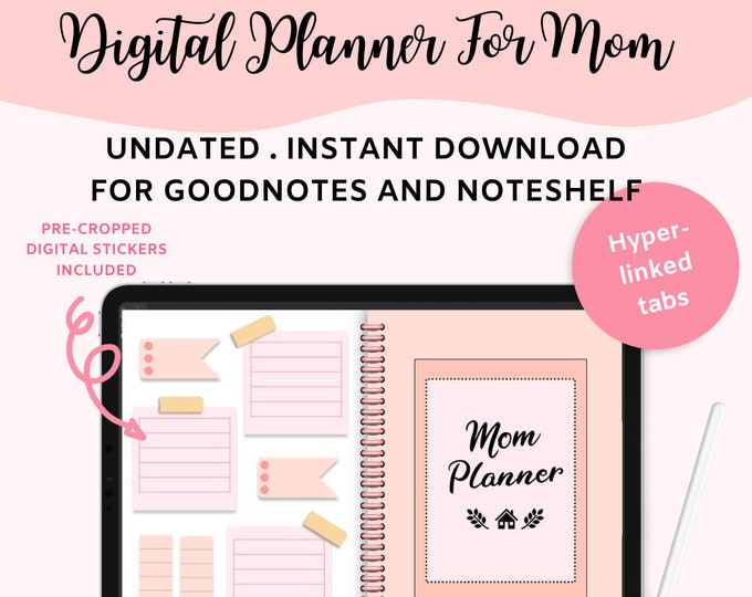 Digital Mom Planner | iPad | Goodnotes | Home Management Planner ...