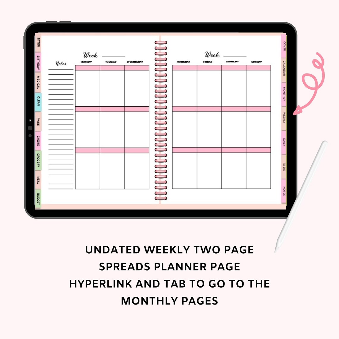 Digital Mom Planner iPad Goodnotes Home Management Planner Digital ...