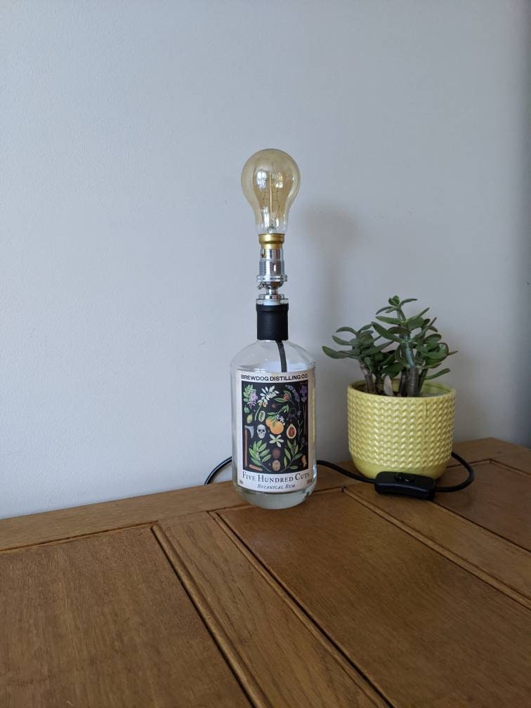 Rum Bottle Lamp With Antique Filament Bulb Brewdog Five - Etsy