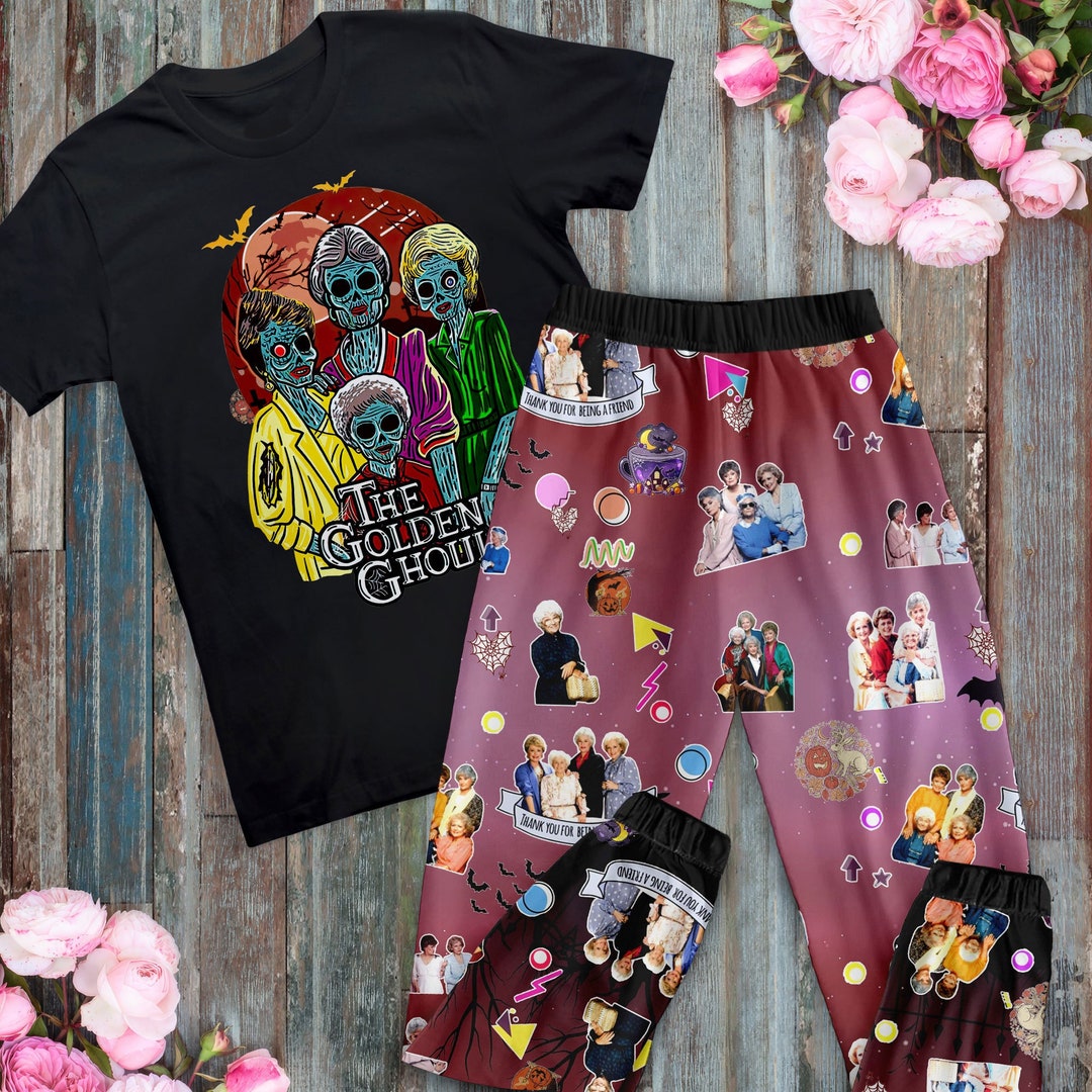 The Golden Ghouls Halloween Pajamas Set Horror Movie Pajamas - Etsy