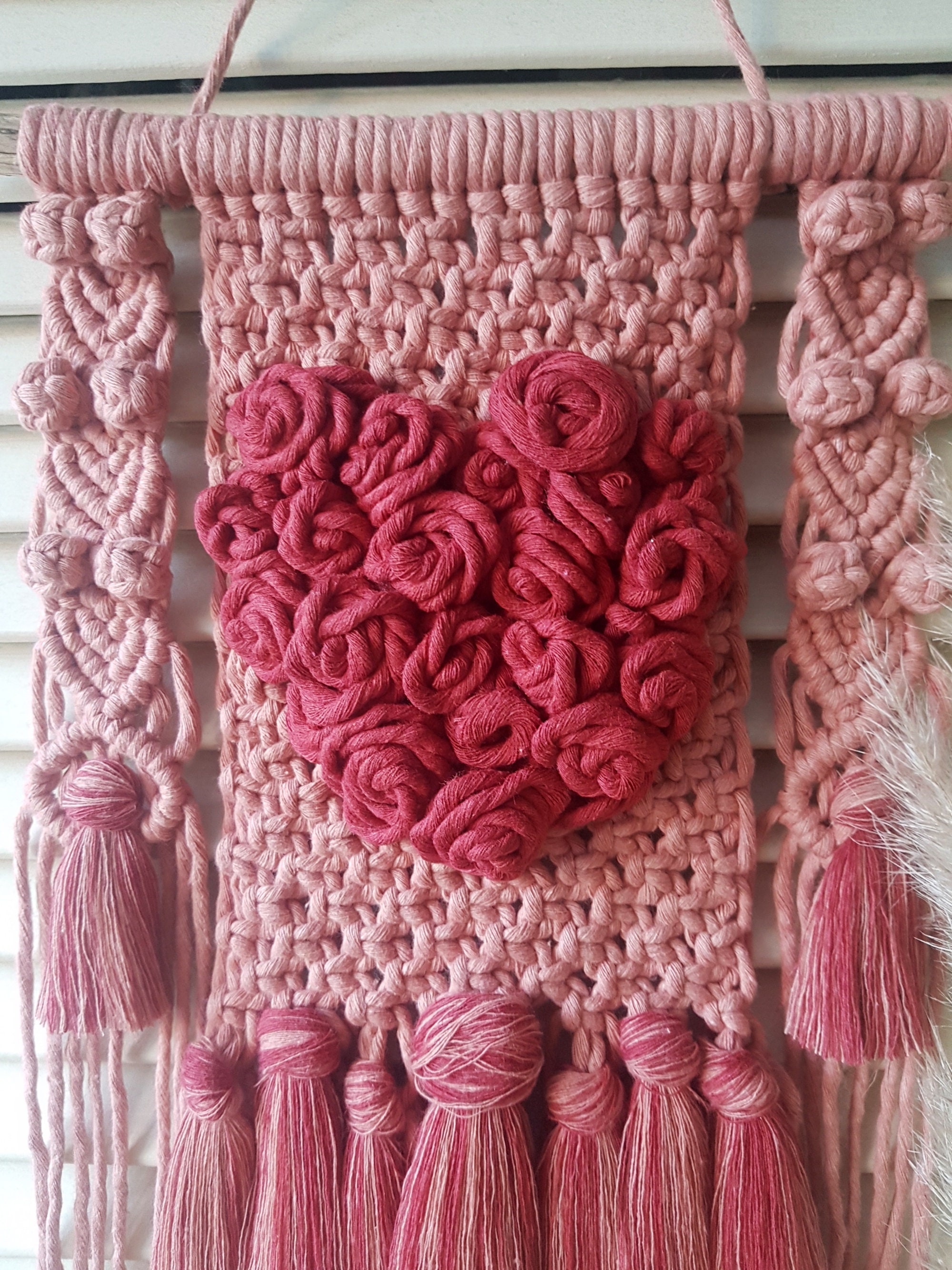 Rosie Macrame Wall Hanging Rose Knot Macrame Boho Decor | Etsy