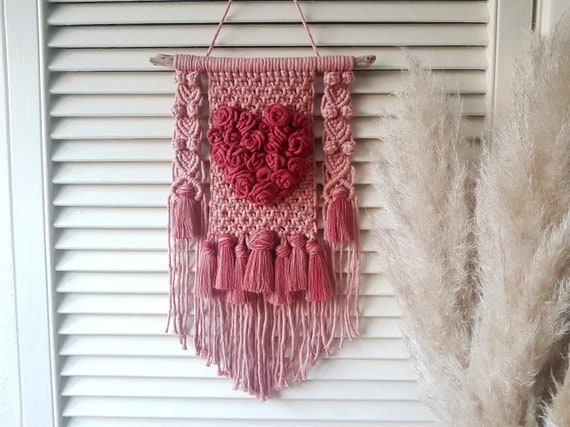 Rosie Macrame Wall Hanging Rose Knot Macrame Boho Decor | Etsy