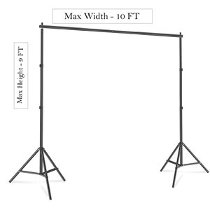 Large Backdrop Stand 10 X 9ft Photo Video Studio Adjustable Backdrop ...