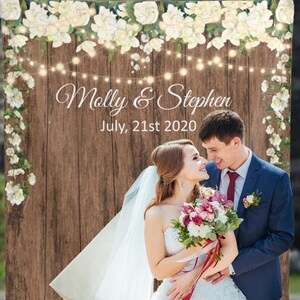 Wedding Backdrop Banner, Rustic Backdrop, Wedding Backdrop for ...
