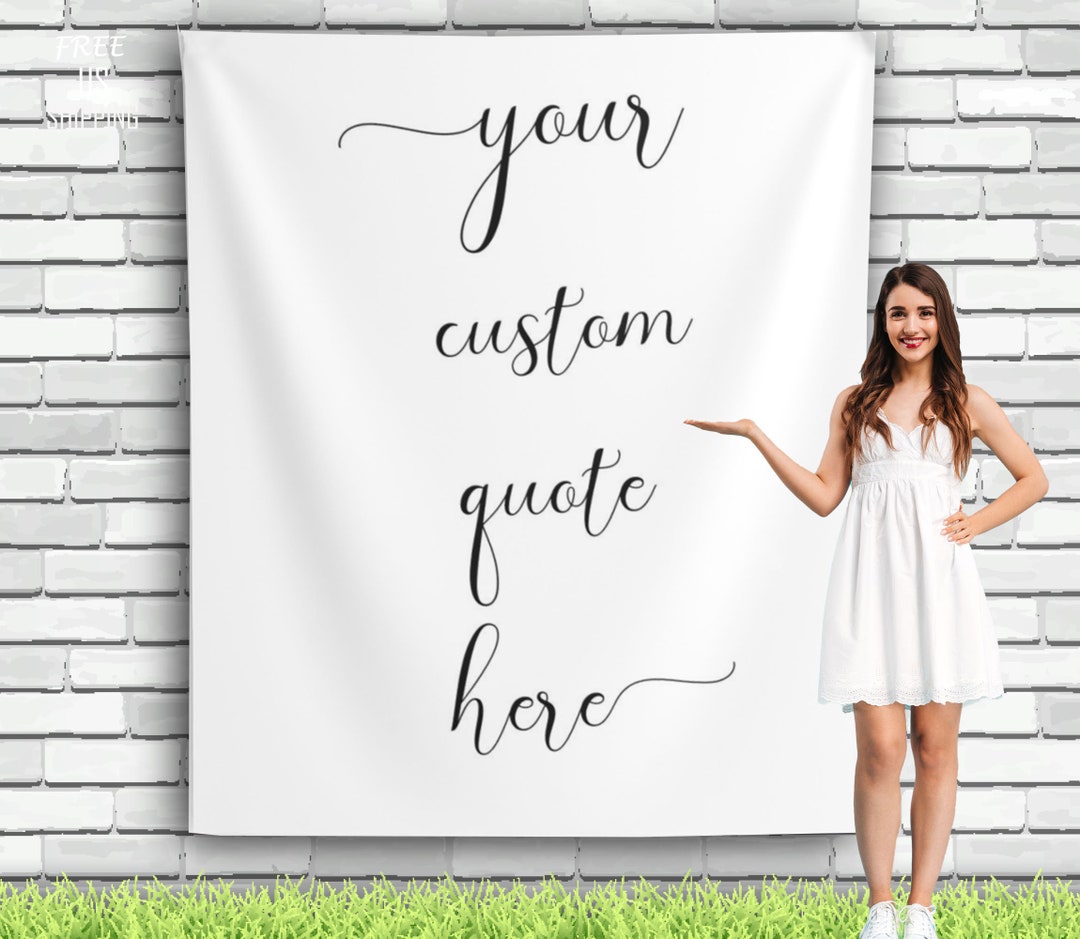 Custom Backdrop, Wedding Quote Backdrop, Wedding Vow Print, Custom Text ...