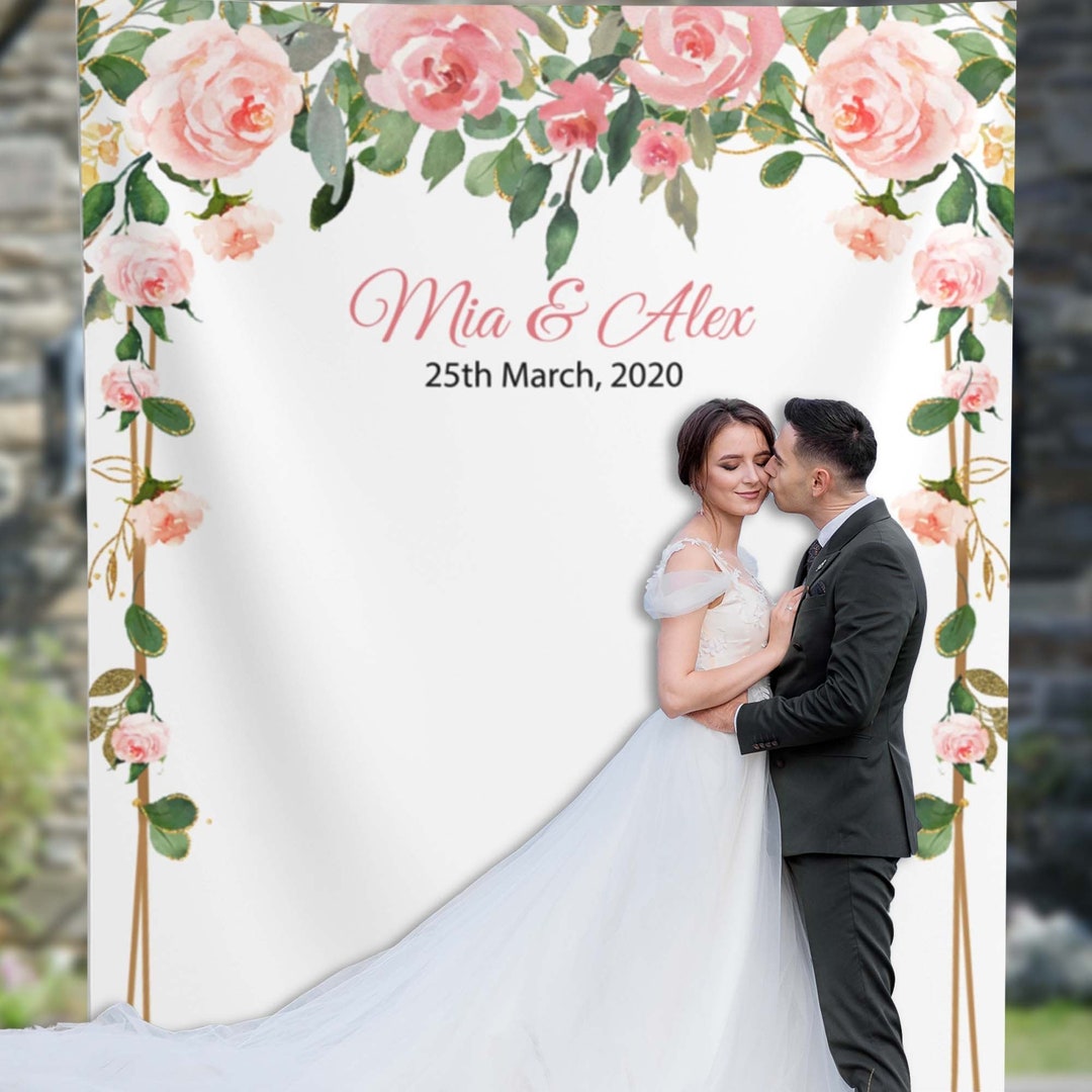 Pink Arch Wedding Backdrop, Wedding Backdrop for Reception, Blush and ...