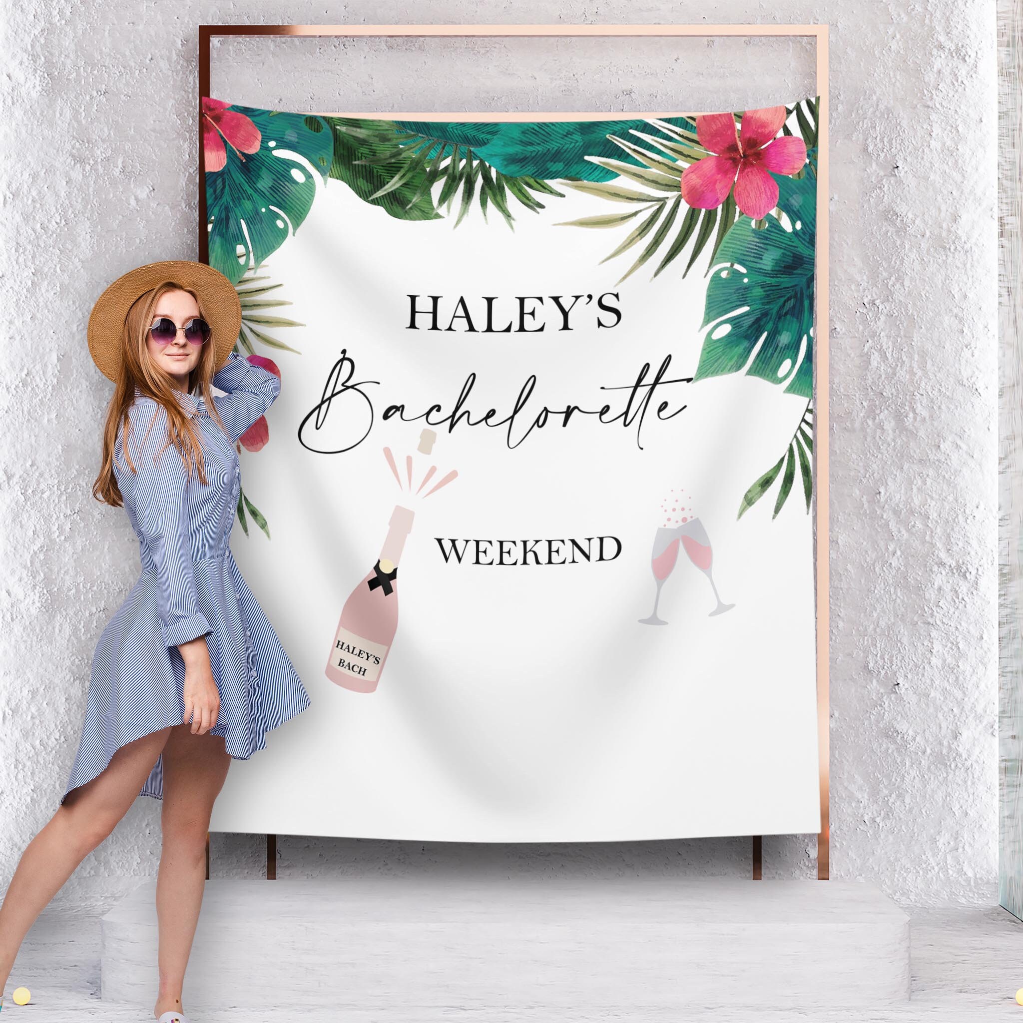 Tropical Bridal Shower Backdrop Bachelorette Weekend Decor - Etsy