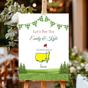 Printed Golf Theme Wedding Sign Masters Bridal Shower Foamboard ...