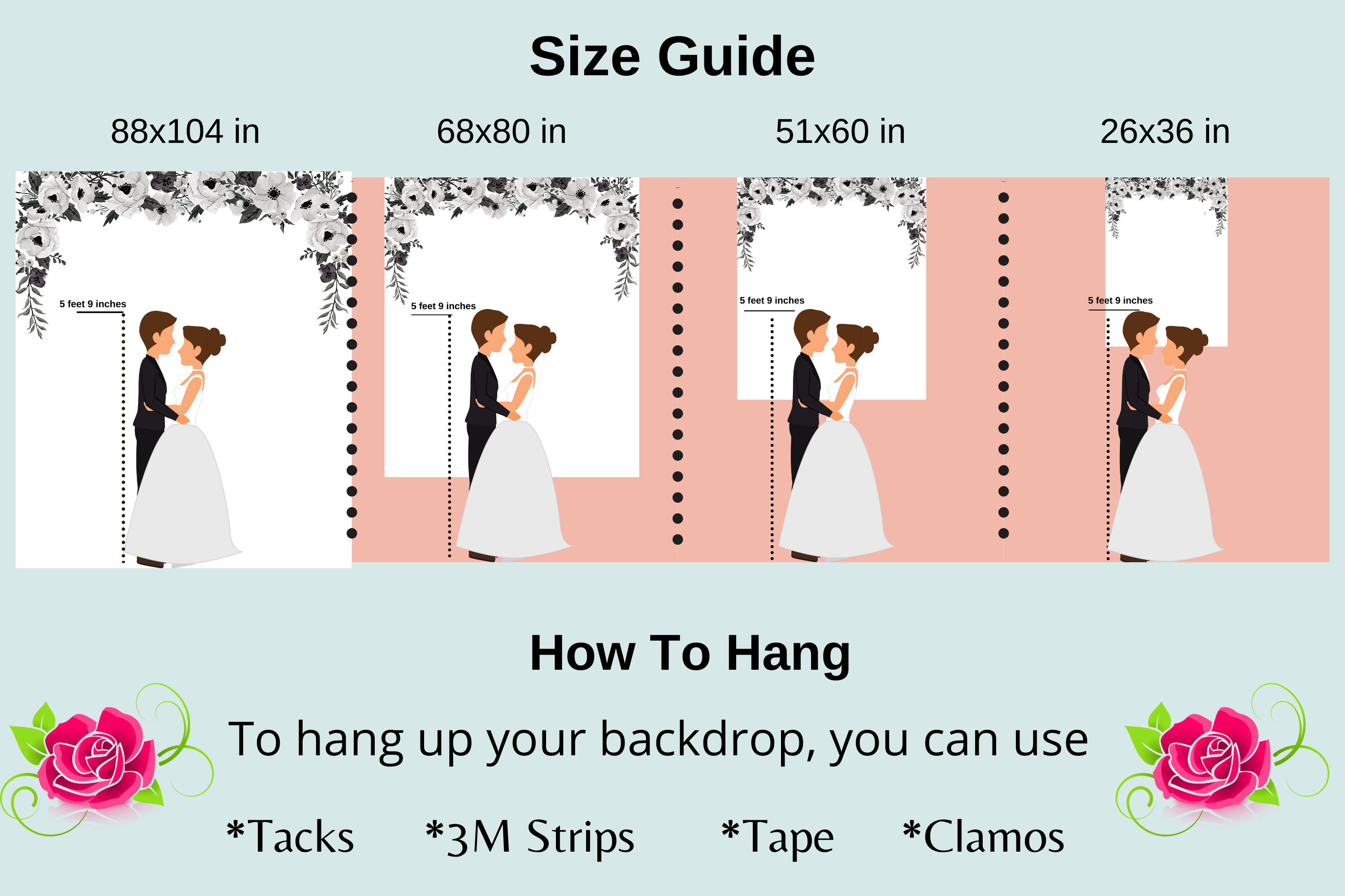 Wedding Backdrop for Photos / Floral Wedding Backdrop /Blush | Etsy