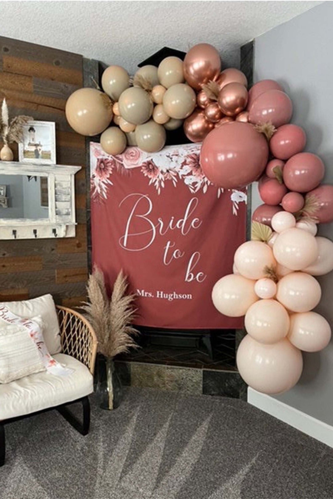 Bridal Shower Backdrop Boho Bride to Be Banner Bridal Shower ...