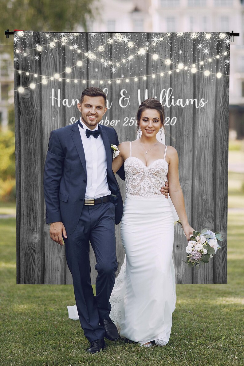 Rustic Grey Backdrop Wedding Backdrop for Reception Gray - Etsy