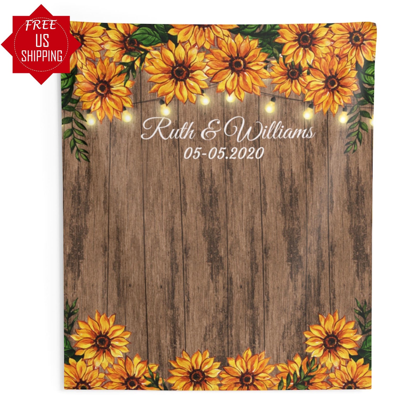 Rustic Sunflower Wedding Backdrop for Reception Country - Etsy