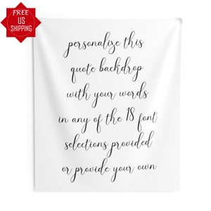 Custom Backdrop, Wedding Quote Backdrop, Wedding Vow Print, Custom Text ...