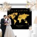Wedding Backdrop for Reception World Map Custom Backdrop - Etsy