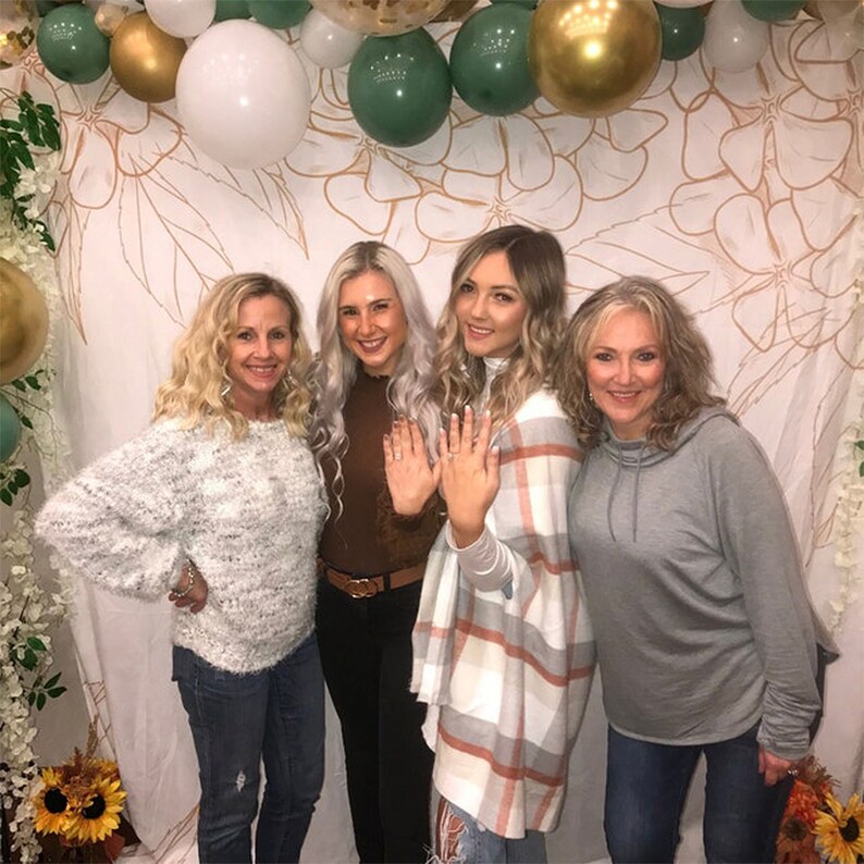 White and Gold Wedding Backdrop Gold Leaves Decor Custom - Etsy