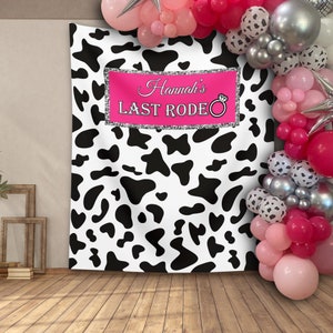 Last Rodeo Bachelorette Party Backdrop Bachelorette Banner Cowgirl Bach ...