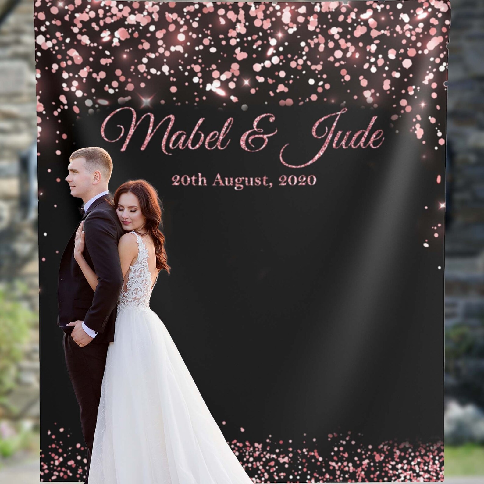 Custom Rose Gold Wedding Backdrop Wedding Reception Photobooth - Etsy