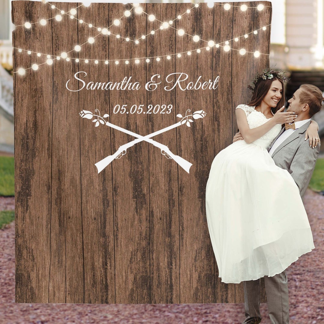Shot Gun Wedding Decoration Rustic Western Wedding Backdrop Country ...
