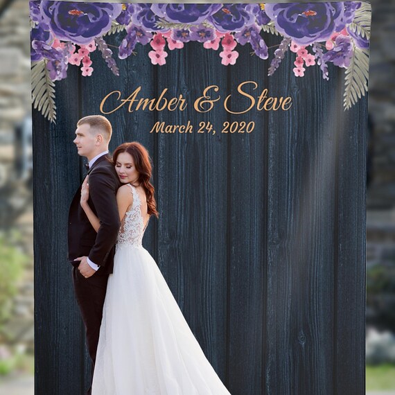 Custom Purple Floral Wedding Backdrop Wedding Ceremony | Etsy
